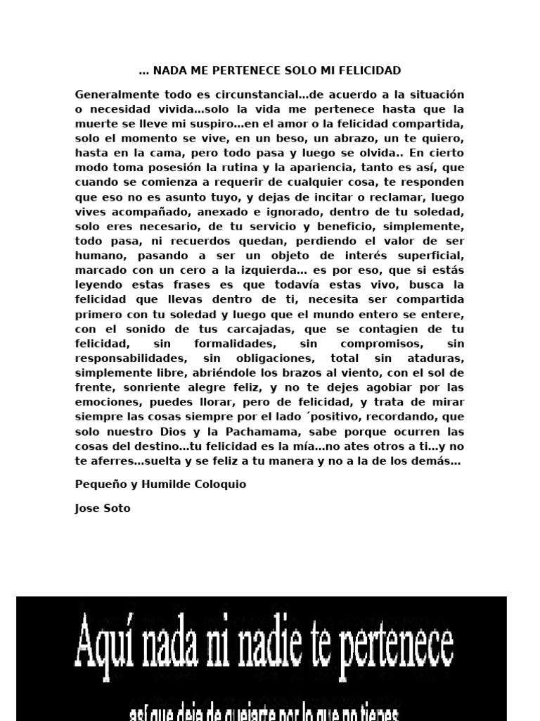 Aprendi Que No Me Perteneces | PDF