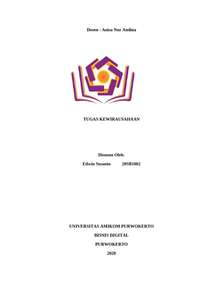 Kewirausahaan: Tantangan dan Harapan Edwin | PDF
