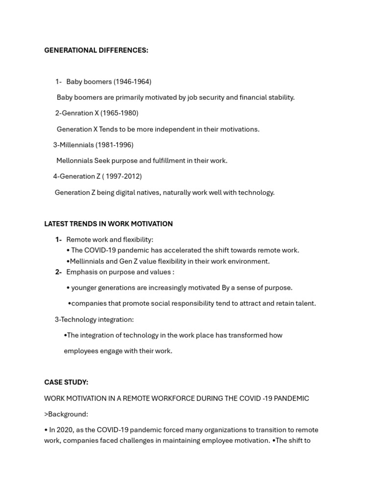 Organizational Pdf Motivation Motivational