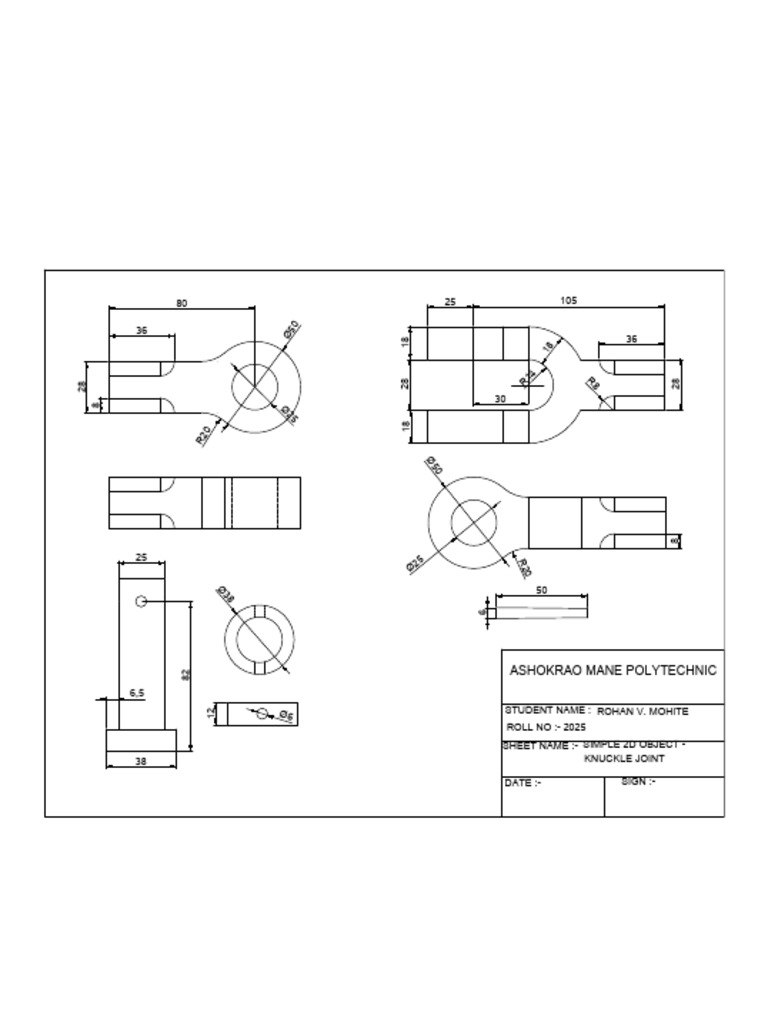 Knuckle Joint Assembly 2-Model | PDF