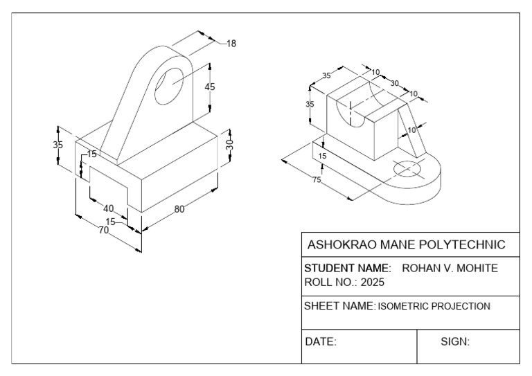Isometric Projection 2-Model | PDF