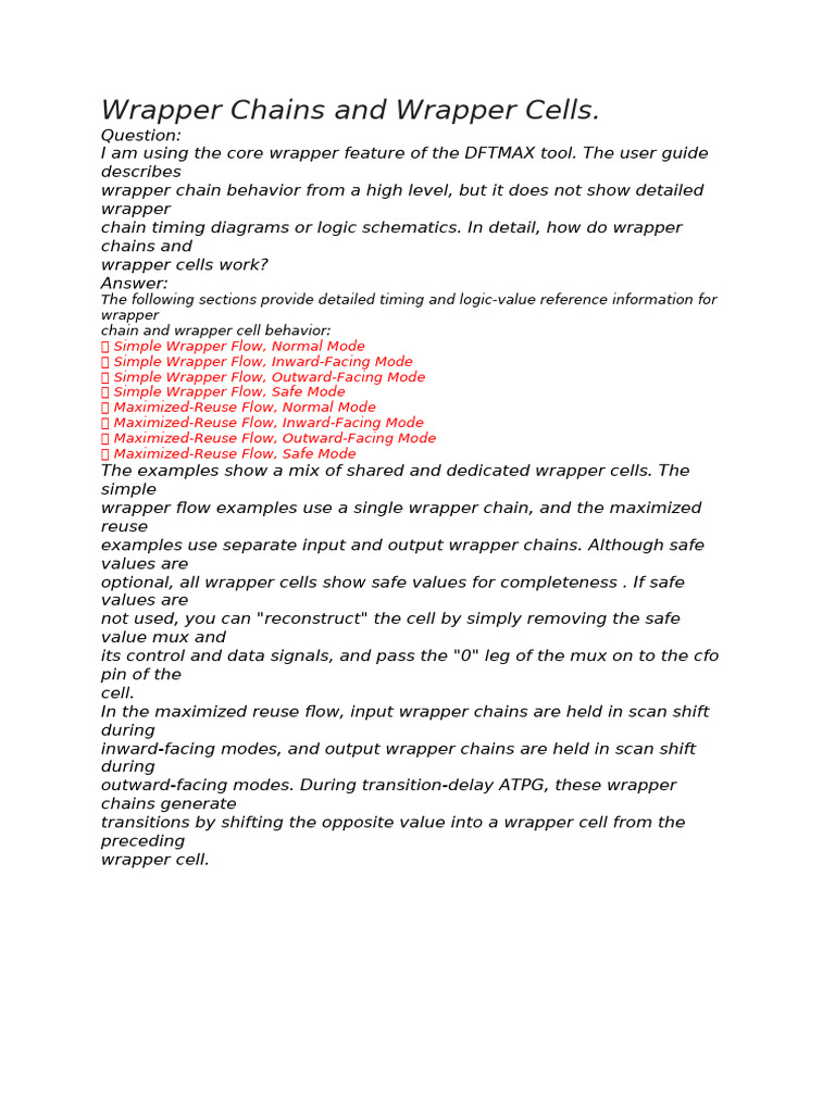 Wrapper Chains and Wrapper Cells | PDF