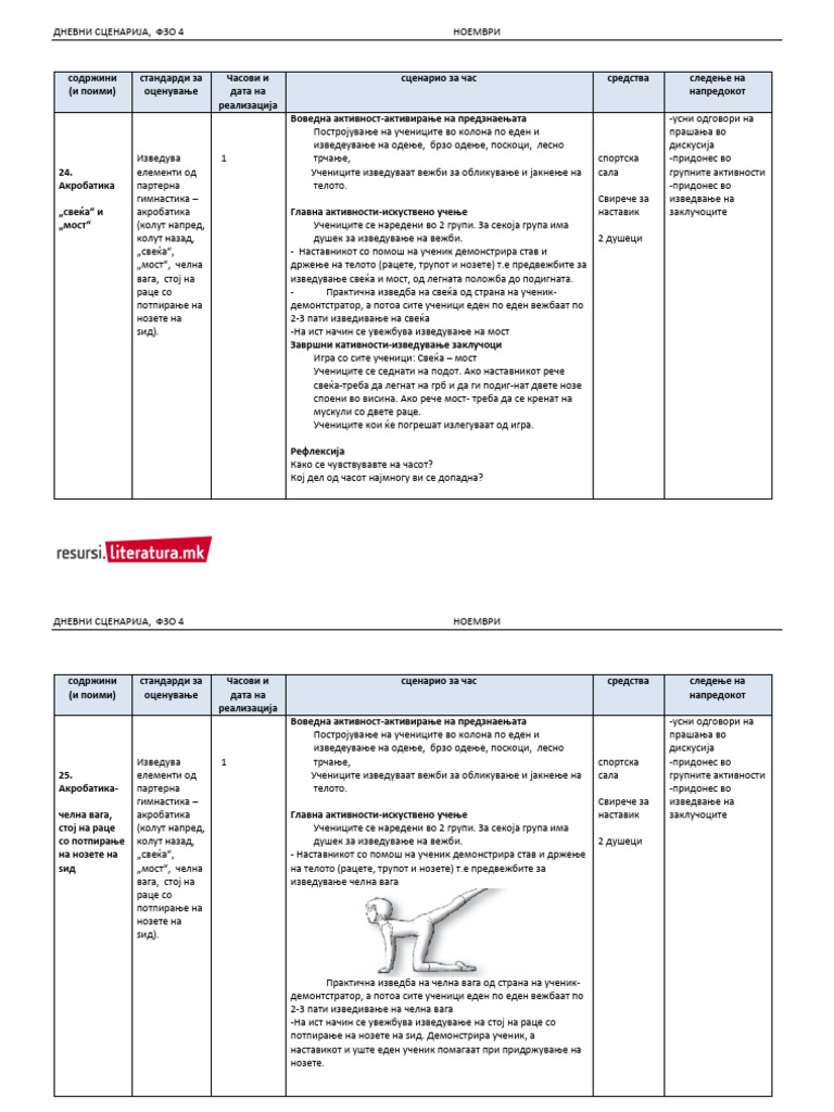 Dnevni Scenarija Fzo 4 Noemvri | PDF