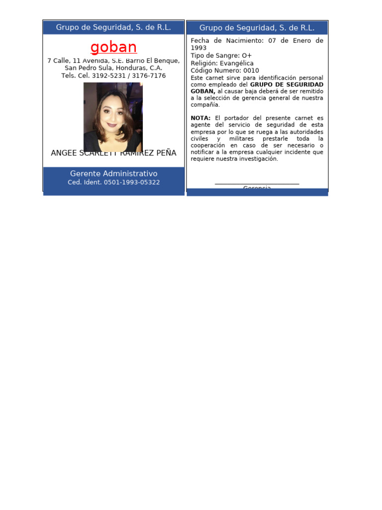 Carnet de Identificación Laboral | PDF