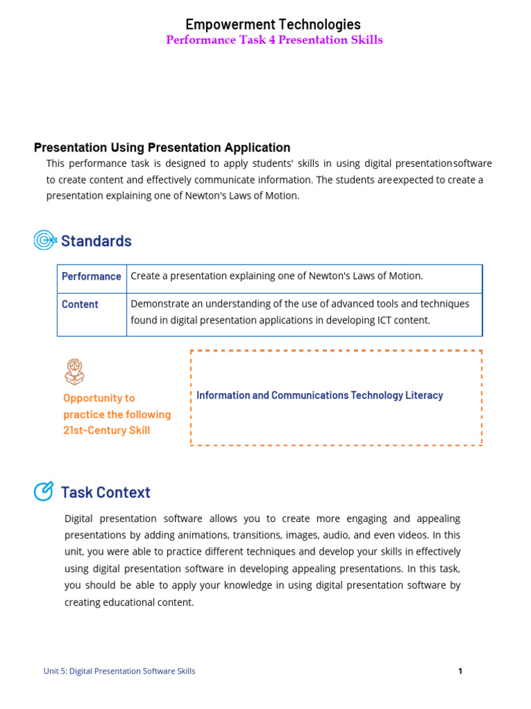 PT 4 Presentation Skills Tasks Rubrics | PDF | Information | Accuracy ...