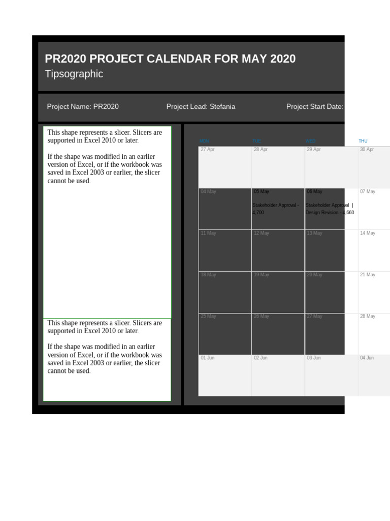 2020 Project Calendar | PDF | License | Copyright