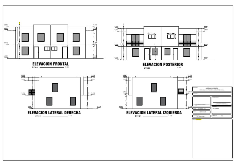 Casa Tipo 1-10 A 17-Fachadas | PDF