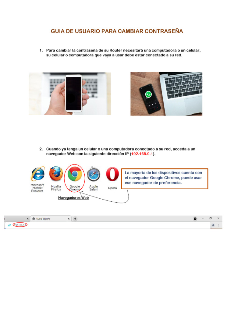 Cómo Cambiar la Contraseña del Router | PDF