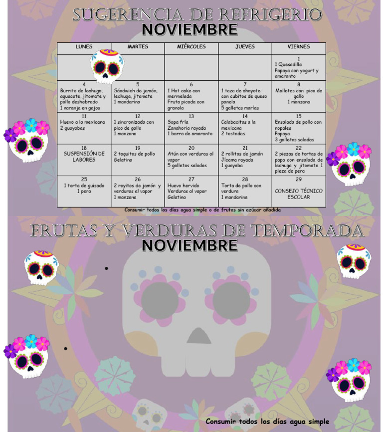 Sugerencias de Refrigerio Semanal Nutritivo | PDF | ensalada | Alimentos