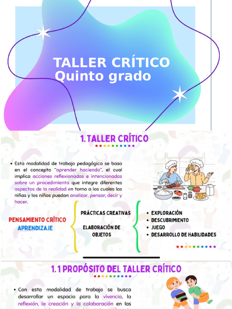 taller. critico. Quinto grado 2da sesión CTE | PDF