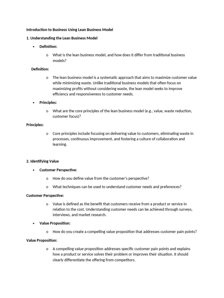 Lean Business Model Guide | PDF | Performance Indicator | Business Model