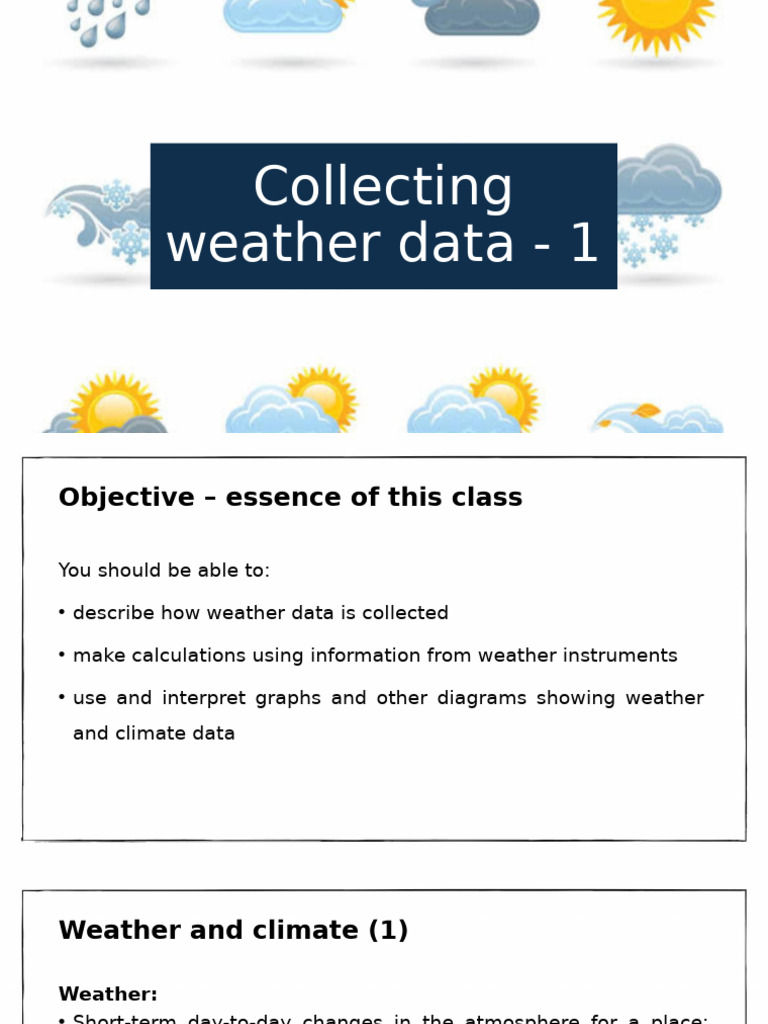 Weather Data Collection Techniques | PDF | Atmospheric Pressure | Humidity
