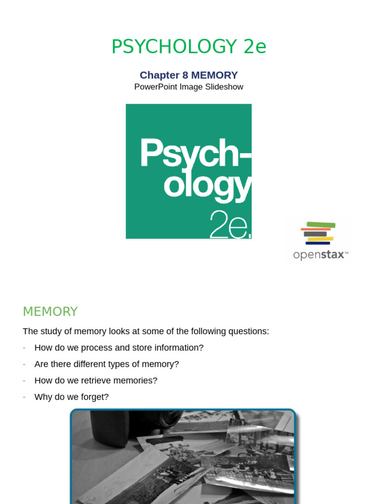 Ch8+Memory | PDF | Memory | Long Term Memory