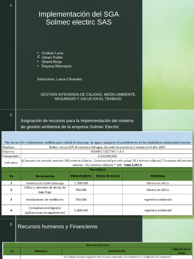 Implementación del SGA | PDF