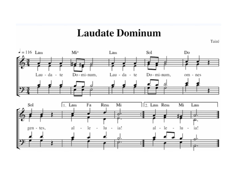 Laudate Dominum (Taizè) - Coro | PDF