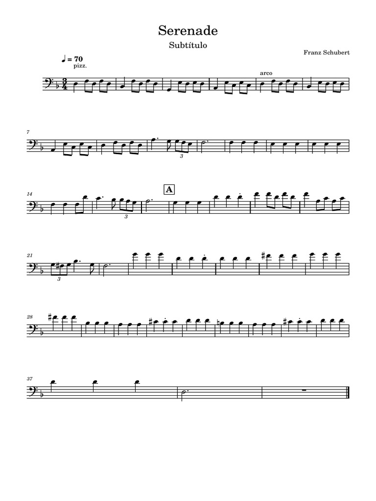 Serenate Schubert CELLO | PDF