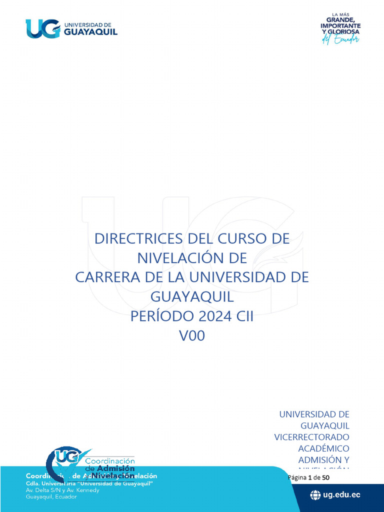Directrices_curso_de_nivelaciÓn_2024_CII_-signed 2 | PDF | Aprendizaje ...