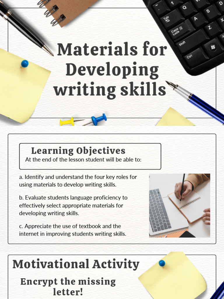 Creative Writing Skills and Prompts Educational Presentation in Simple ...