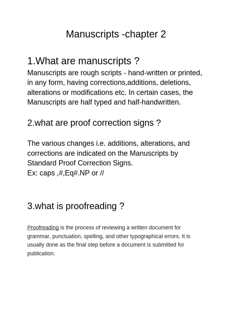 Typography -Manuscript (1) | PDF | Proofreading | Publishing