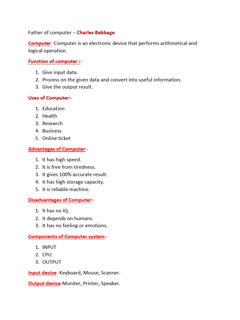 computer | PDF | Computer Data Storage | Input/Output computer | PDF | Computer Data Storage | Input/Output