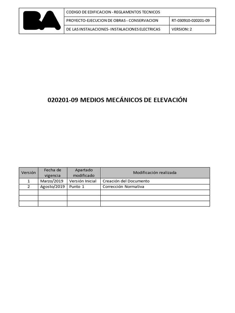 Rt-020201-09-V2-Medios Mecanicos de Elevacion | PDF