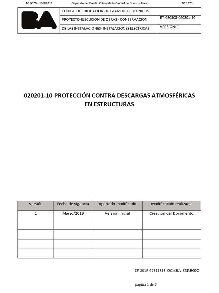 RT-020201-10-V1-PROTECCION CONTRA DESCARGAS ATMOSFERICAS EN ESTRUCTURAS ...