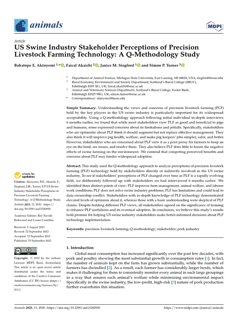 animals-13-02930 | PDF | Factor Analysis