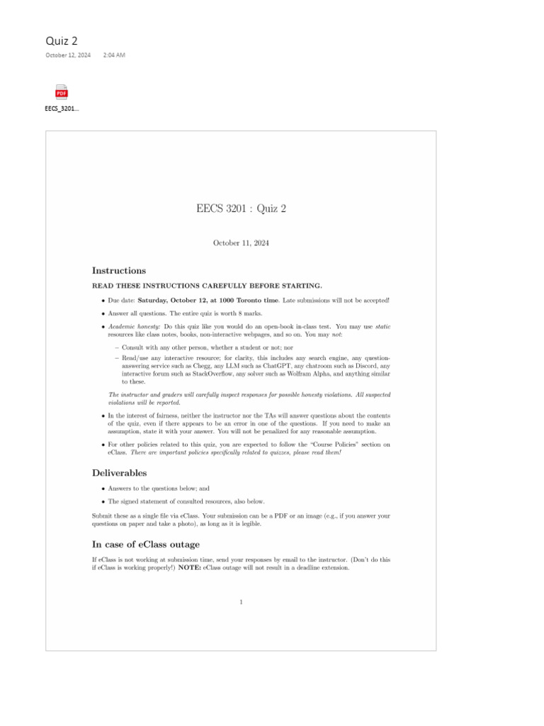 EECS 3204 | PDF