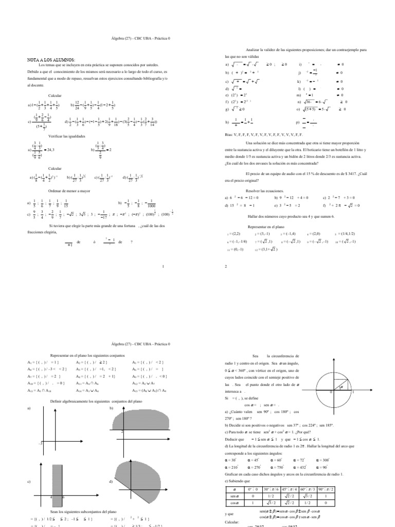 Practica 0 | PDF | Matemáticas