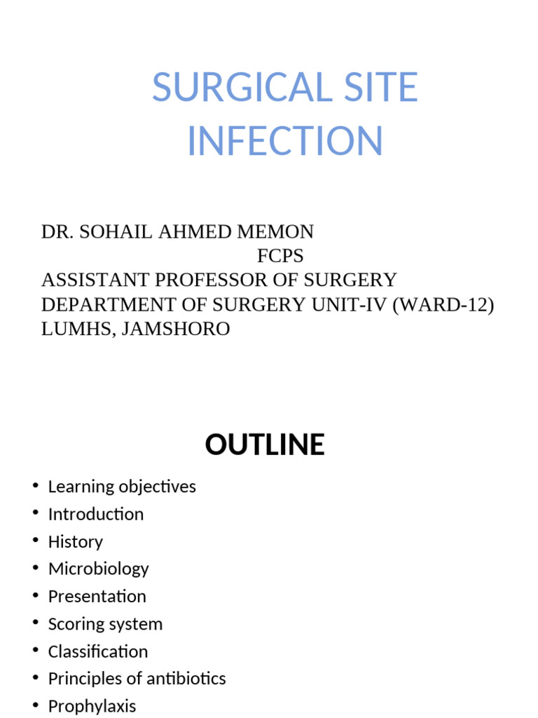 Surgical Site Infection | PDF | Infection | Surgery