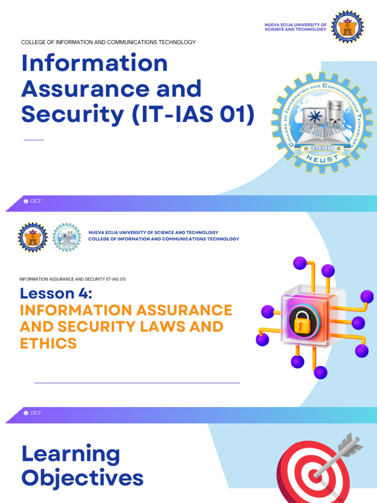 Chapter 4 - INFORMATION ASSURANCE AND SECURITY LAWS AND ETHICS | PDF ...