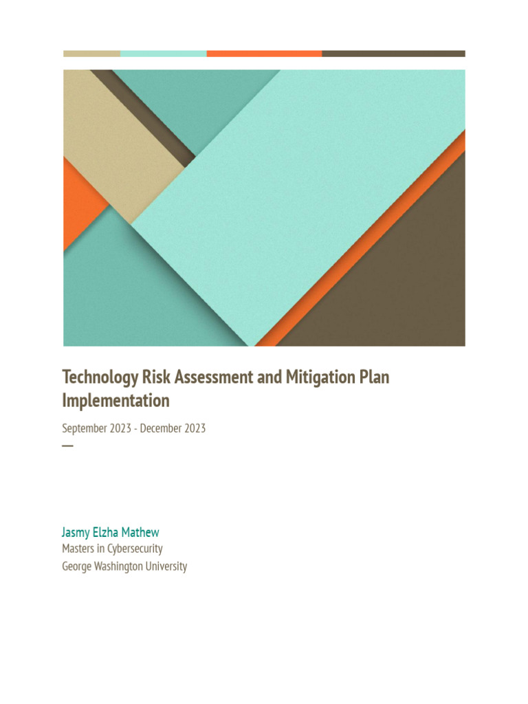 Technology Risk Assessment and Mitigation Plan Implementation | PDF | Computer Security | Security