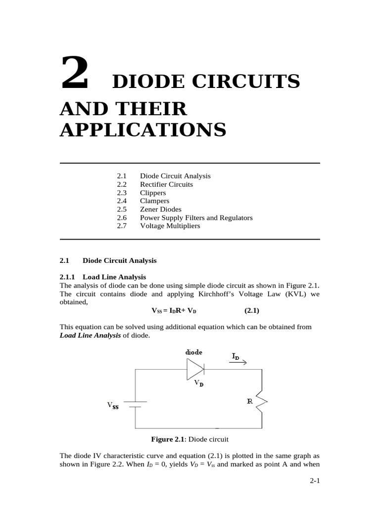 Chapter 2 Diode Applications | PDF | Rectifier | Diode