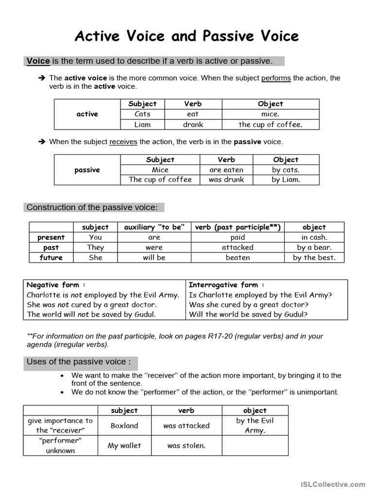 Active and Passive | PDF | Verb | Linguistics
