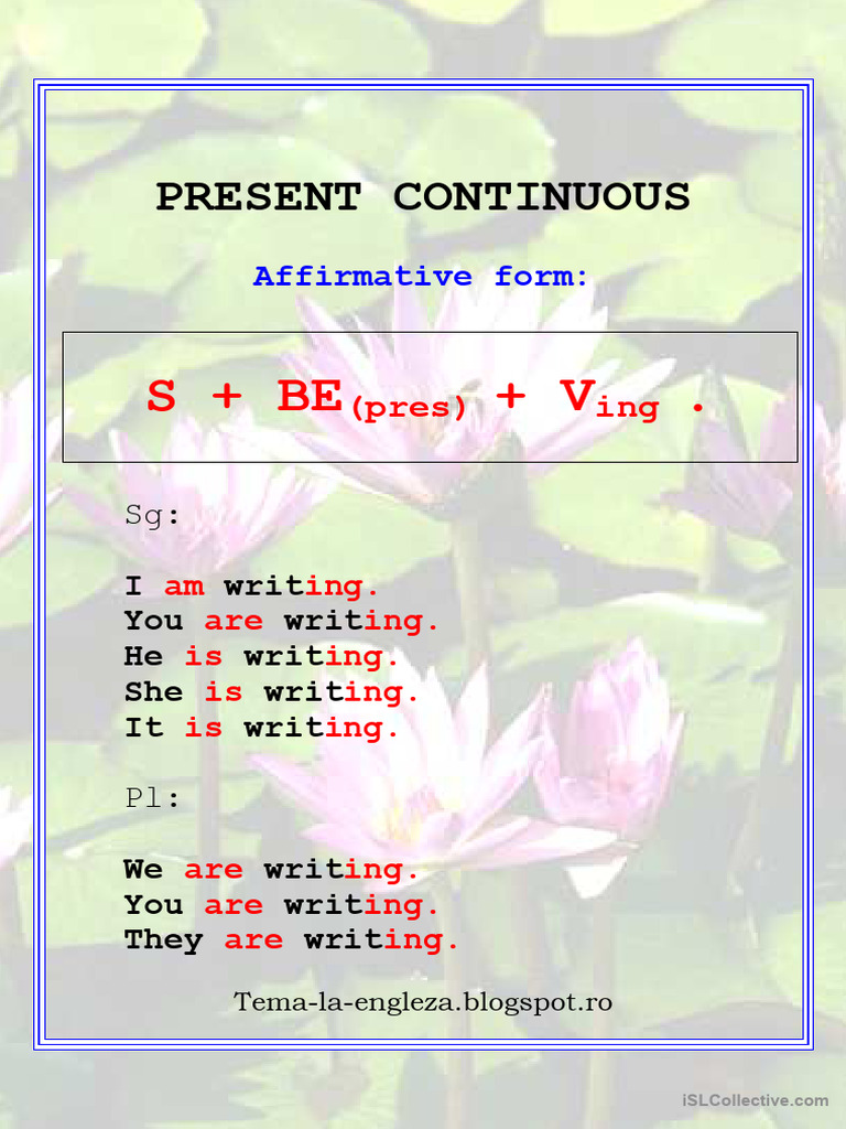 Present Continuous | PDF