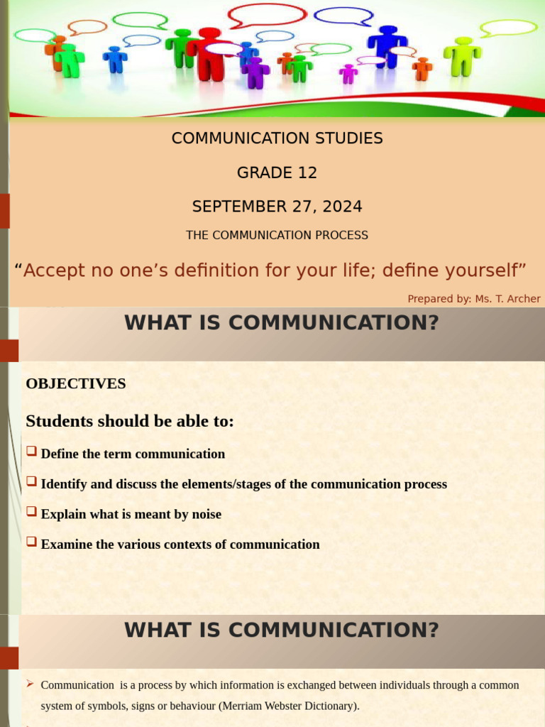 The Communication Process (New) | PDF | Communication | Nonverbal Communication