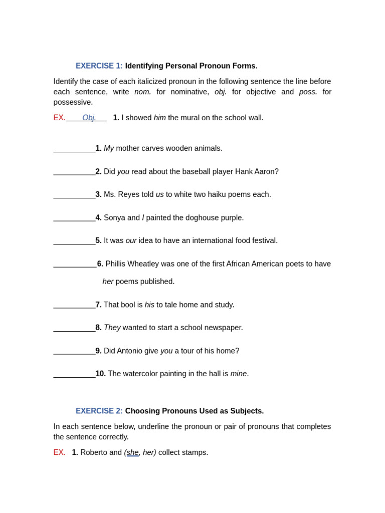 Exercises From The Book | PDF | Grammar | Linguistic Morphology