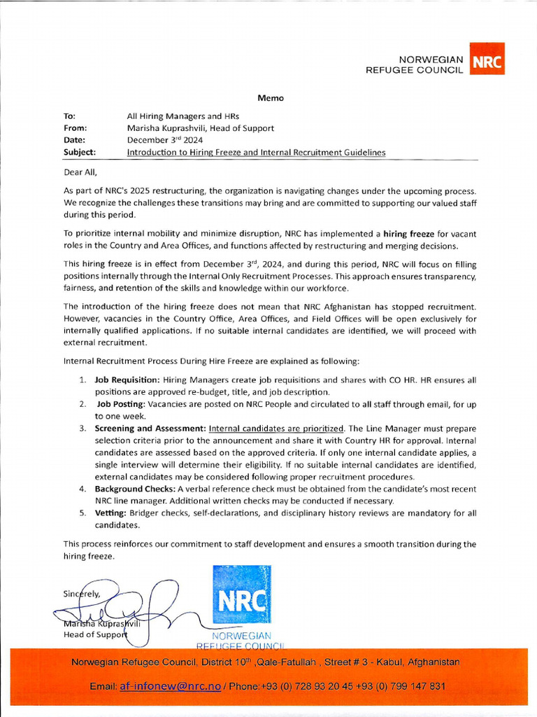 Hiring Freeze 1 | PDF