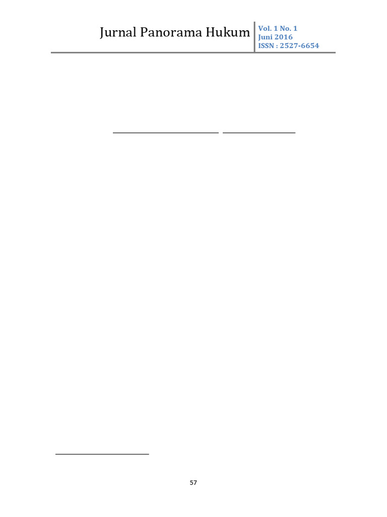 Jurnal Panorama Hukum: Kajian Yuridis Tentang Perlindungan Hukum Terhadap Perempuan Dan Anak ...