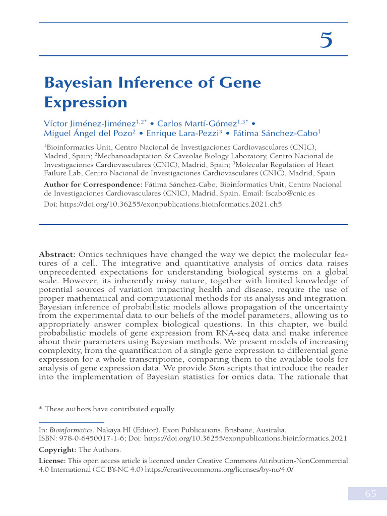 Bayesian Inference of Gene Expression | PDF | Poisson Distribution | Teaching Mathematics