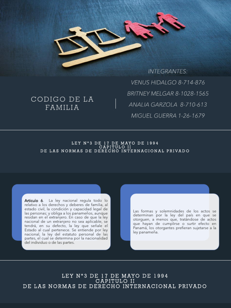 CODIGO DE LA FAMILIA | PDF | Estado (política) | Panamá