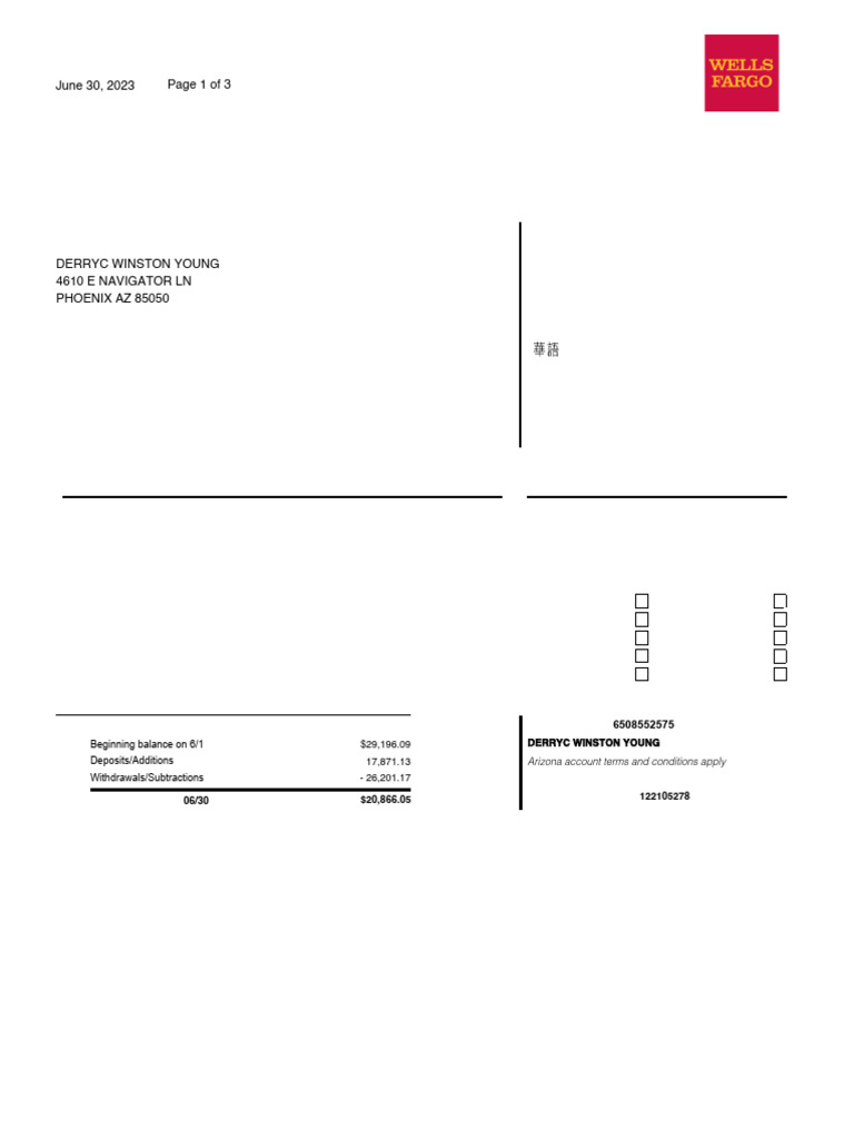 Statement_2575 | PDF | Overdraft | Fee