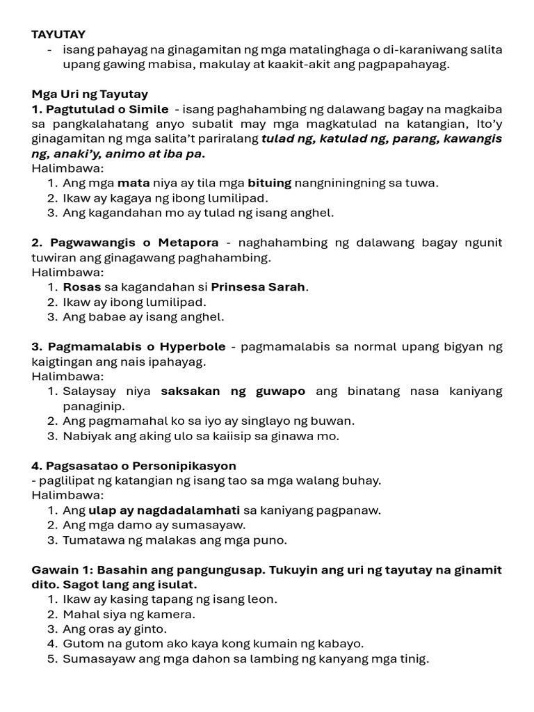TAYUTAY | PDF