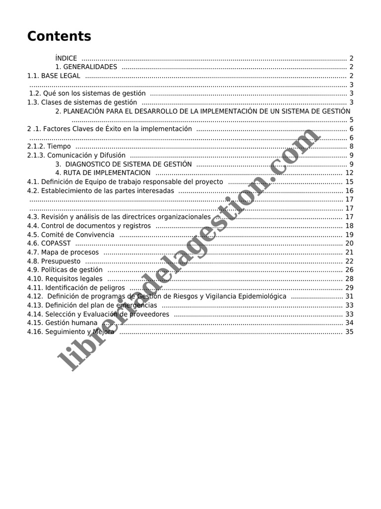 Guia para La Implementacion Del Decreto 1072 Libro 2 Titulo 2 Seccion 4 ...