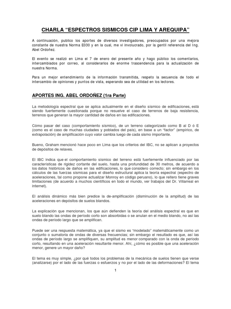 Mejora de Normas Sísmicas en Perú | PDF | Olas | Rigidez
