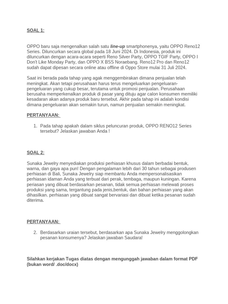 Tugas 3 - Pengembangan Produk | PDF