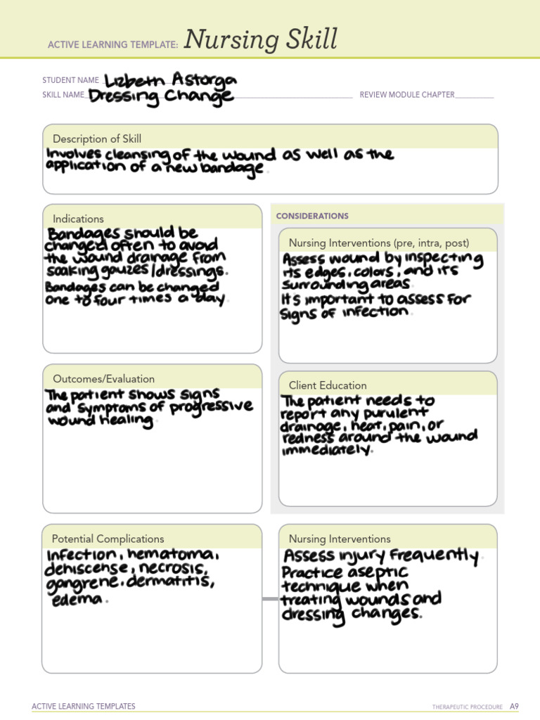 ActiveLearningTemplate Nursing Skill Form | PDF