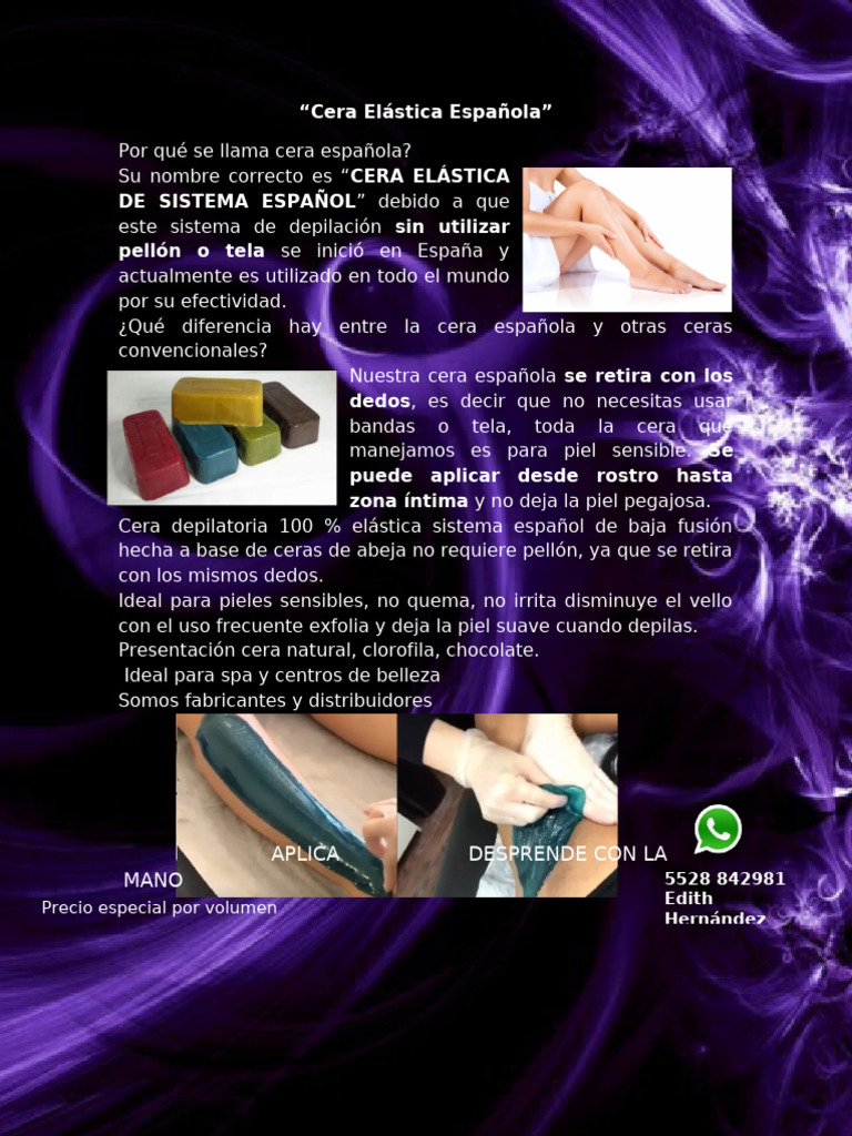 Cera Elástica Española: Uso y Beneficios | PDF