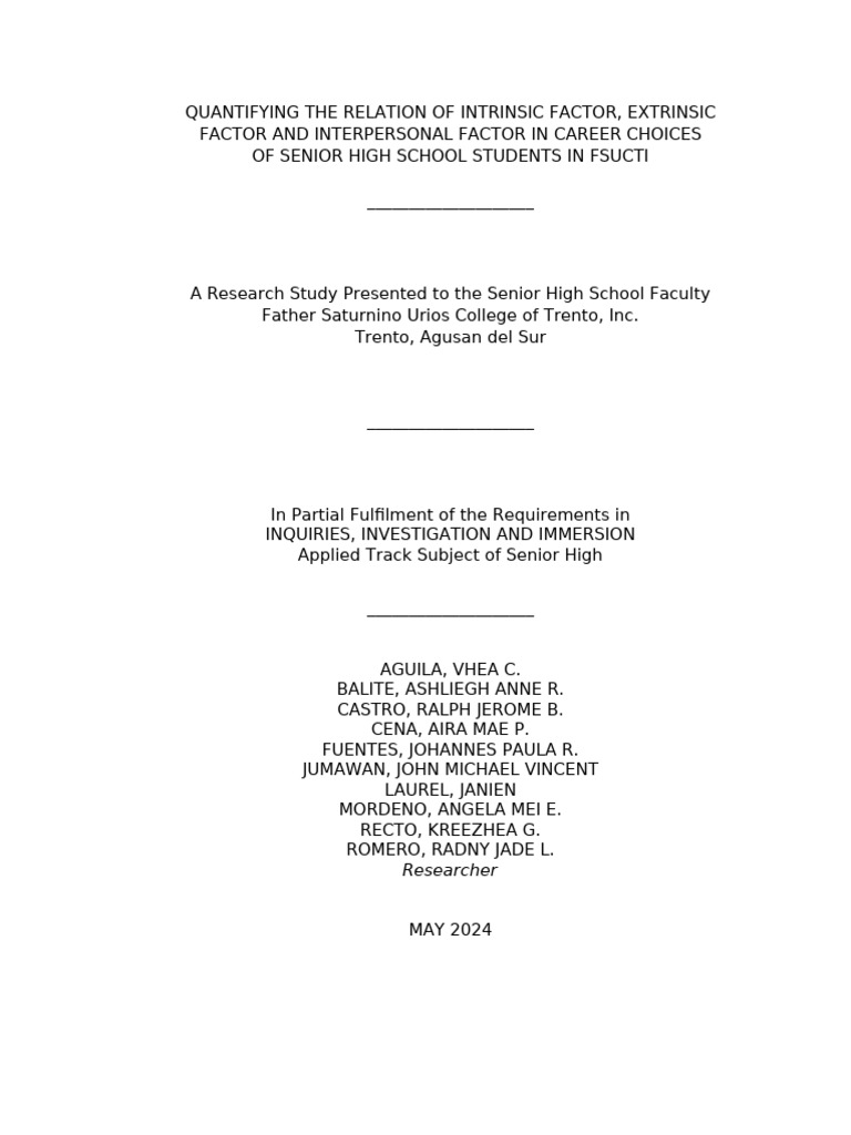 3is Hardbound Chapter 1 | PDF | Self Efficacy | Socioeconomic Status