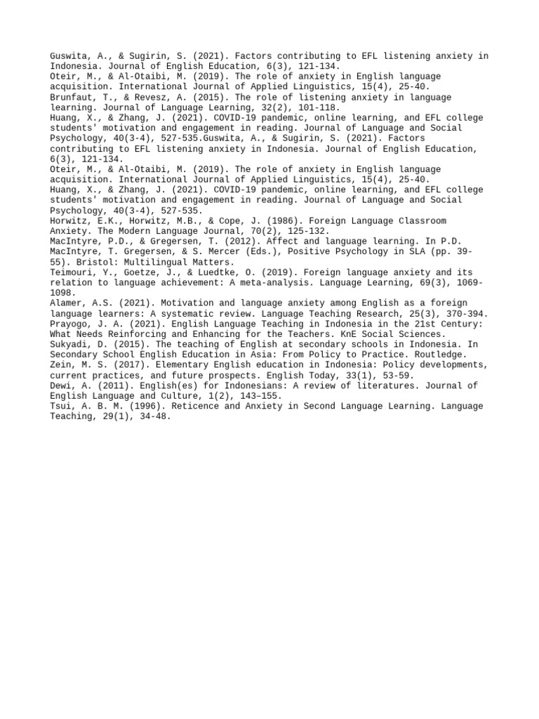Dapus Tefl Tilit | PDF